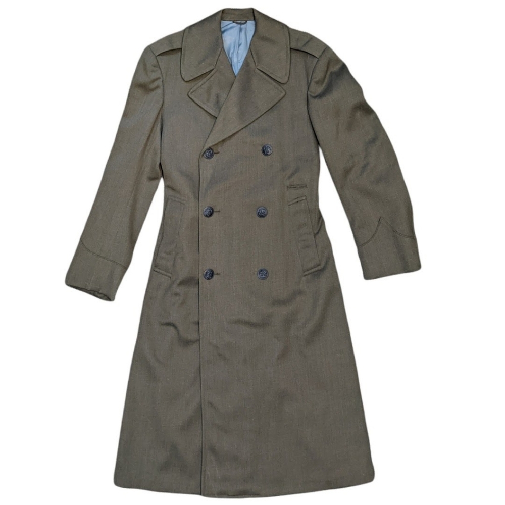 Us Marine Corps Wool Trench Overcoat - Gem